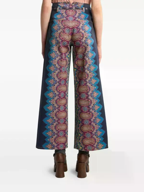 Etro Printed Wide Leg Jeans