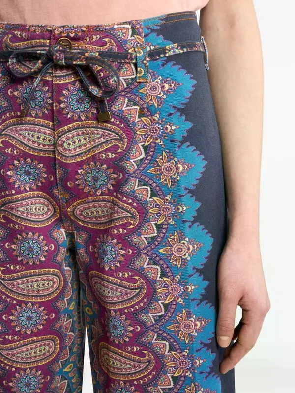 Etro Printed Wide Leg Jeans