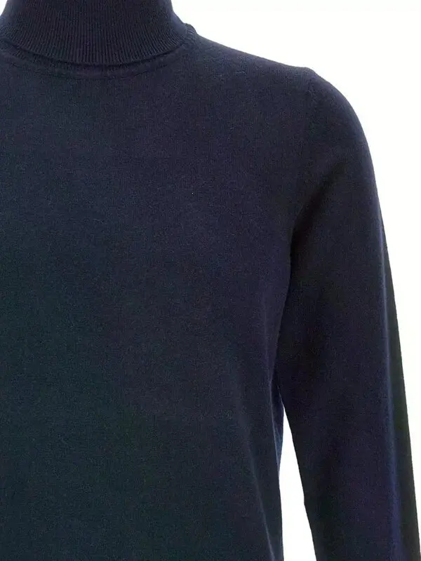 KANGRA Ribbed Cashmere Roll-neck Sweater - Blue