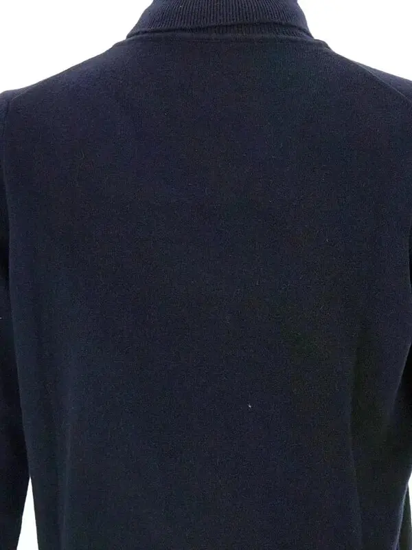 KANGRA Ribbed Cashmere Roll-neck Sweater - Blue