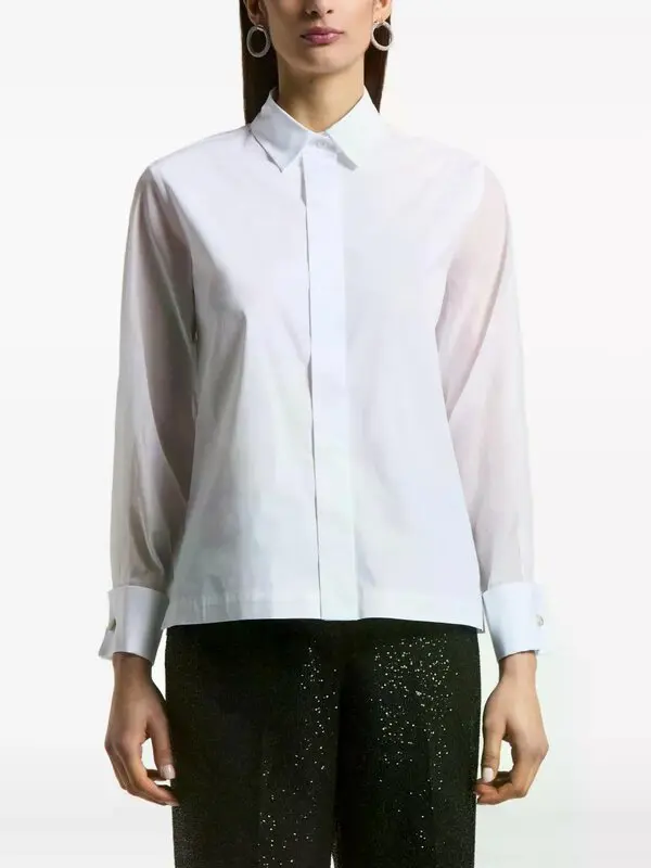 Peserico Sheer-sleeve Shirt