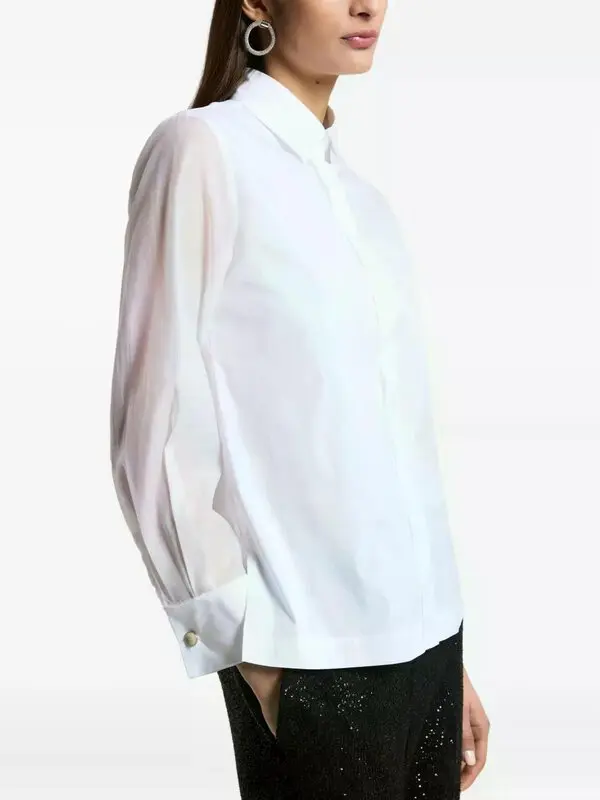 Peserico Sheer-sleeve Shirt