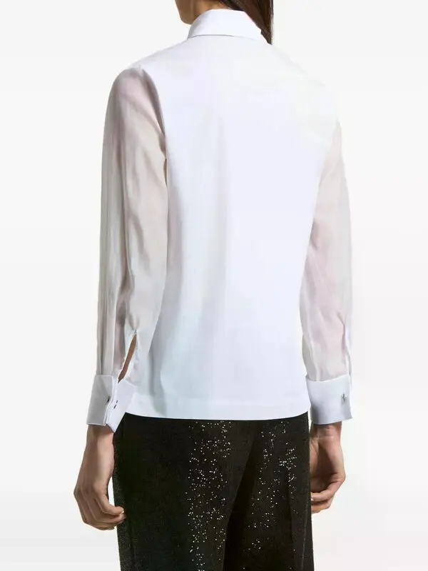 Peserico Sheer-sleeve Shirt