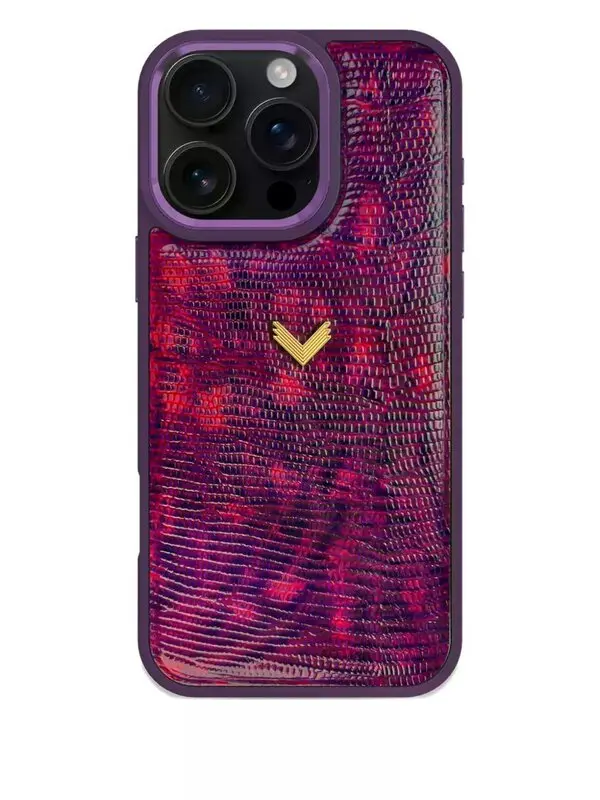 VELANTE Lizard-texture Iphone 16 Pro Max Case - Purple