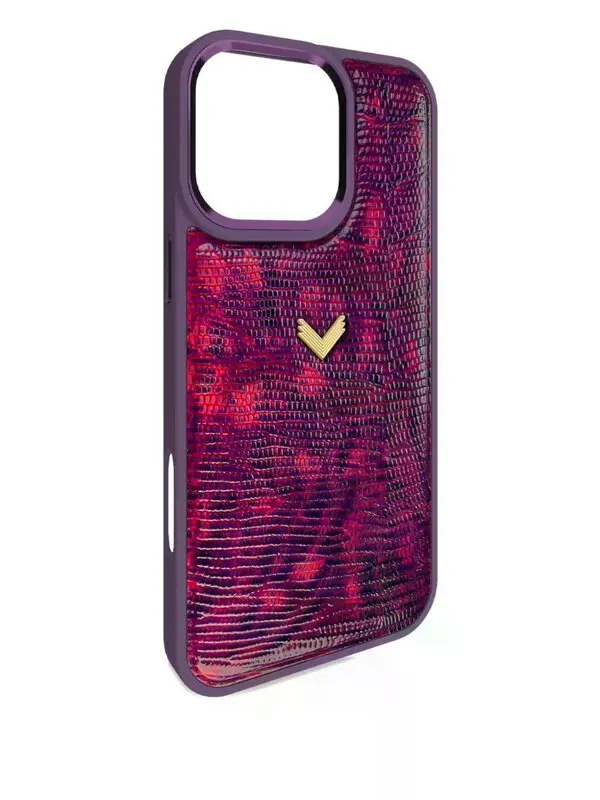 VELANTE Lizard-texture Iphone 16 Pro Max Case - Purple