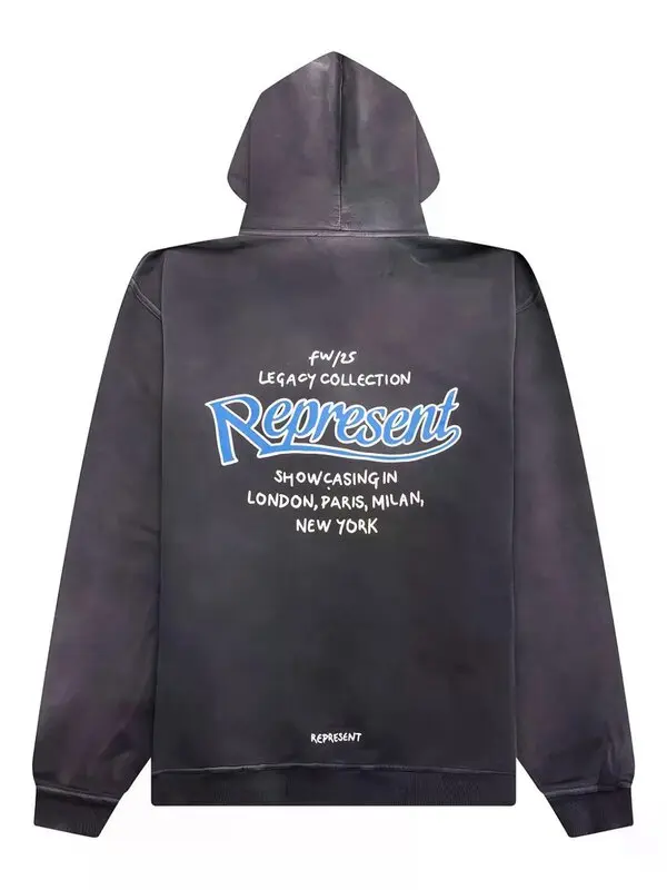REPRESENT Logo-print Hoodie - Black