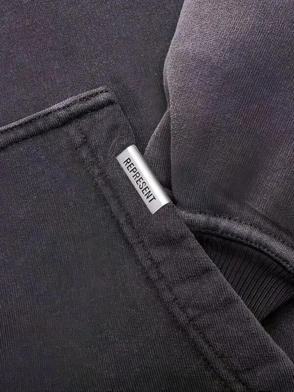 REPRESENT Logo-print Hoodie - Black