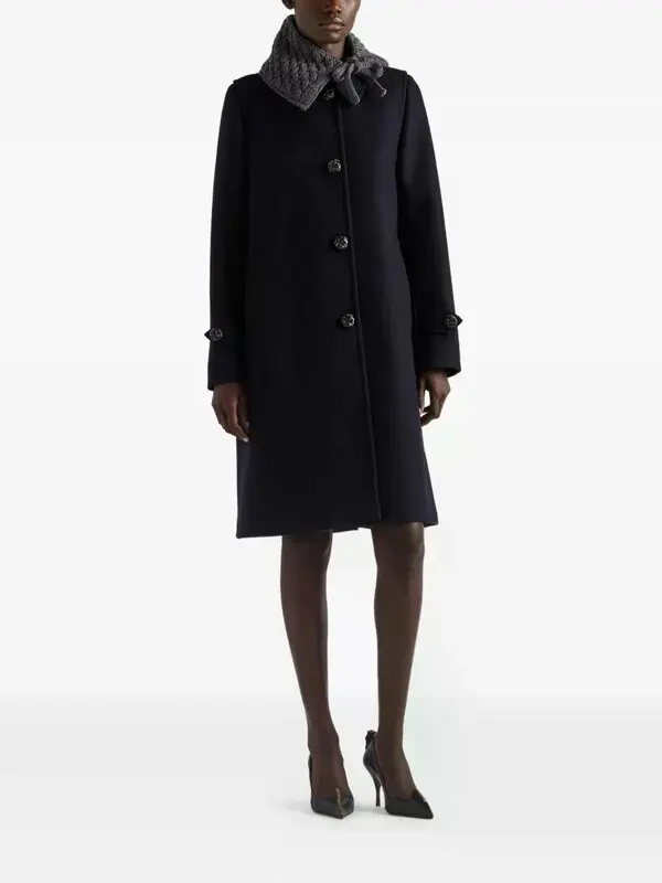 Prada Single-breasted Loden Coat