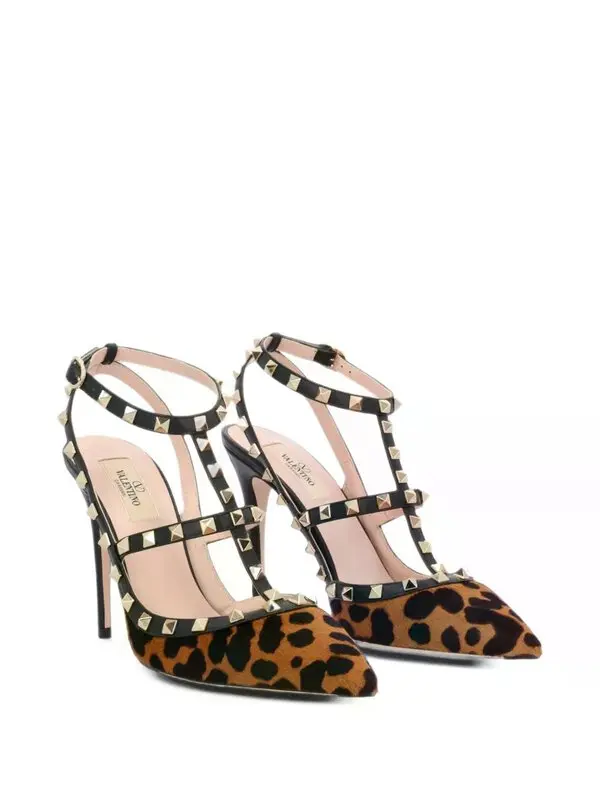 Valentino Garavani Rockstud Pony-effect Calfskin Pumps - Black