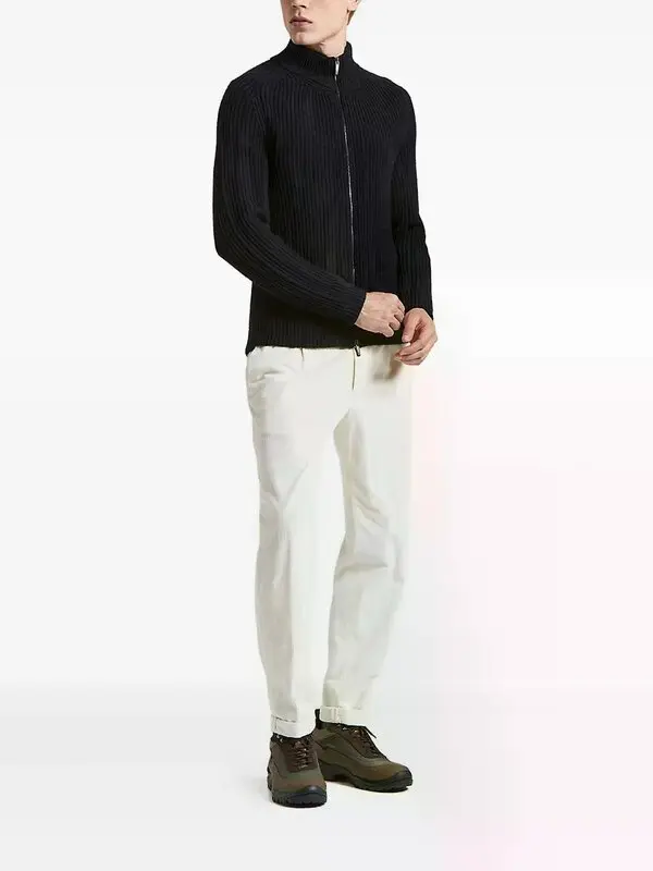 Peserico Ribbed Zip-up Cardigan