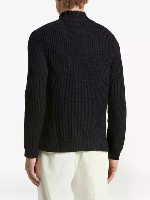 Peserico Ribbed Zip-up Cardigan