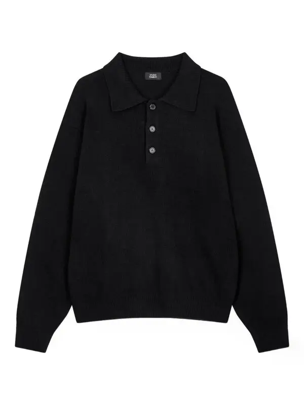 STUDIO TOMBOY Long-sleeve Polo Shirt - Black