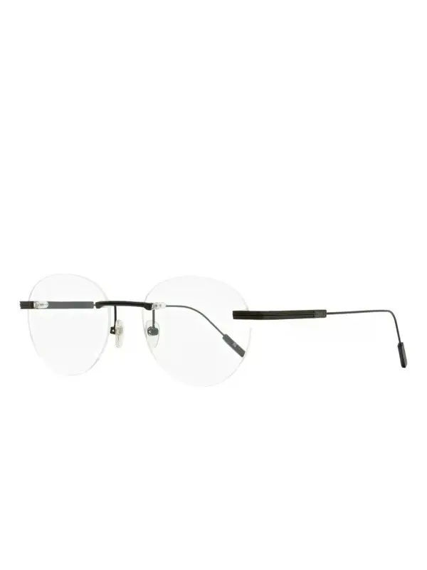 Zegna Rimless Oval Eyeglasses