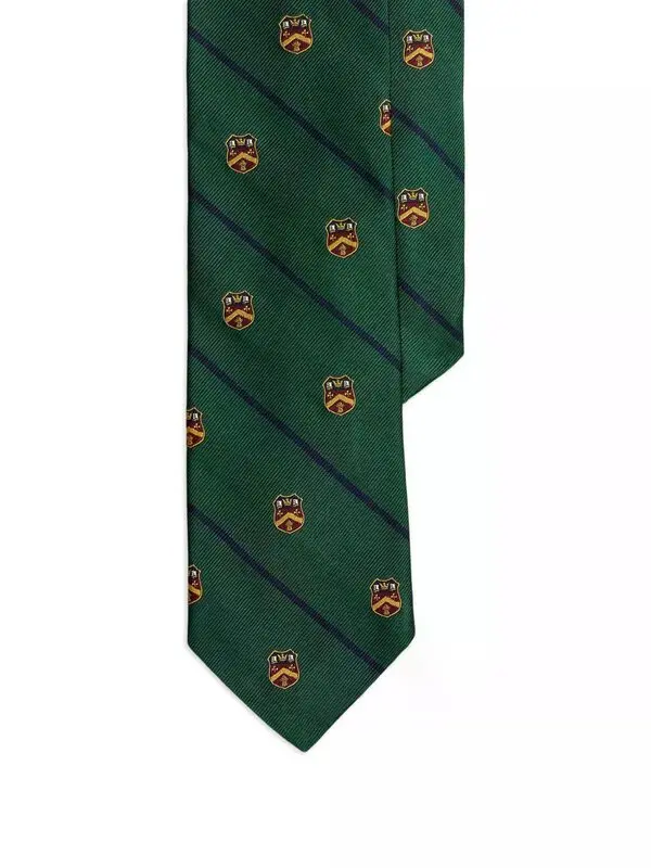 Ralph Lauren Crest-striped Neck Tie - Green