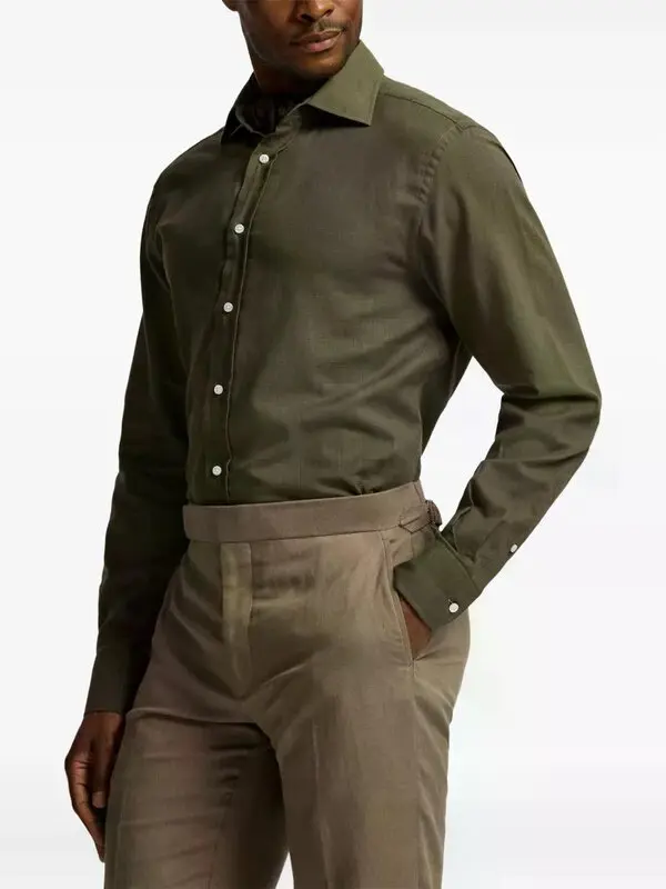 Ralph Lauren Purple Label Long-sleeves Cotton Shirt - Green