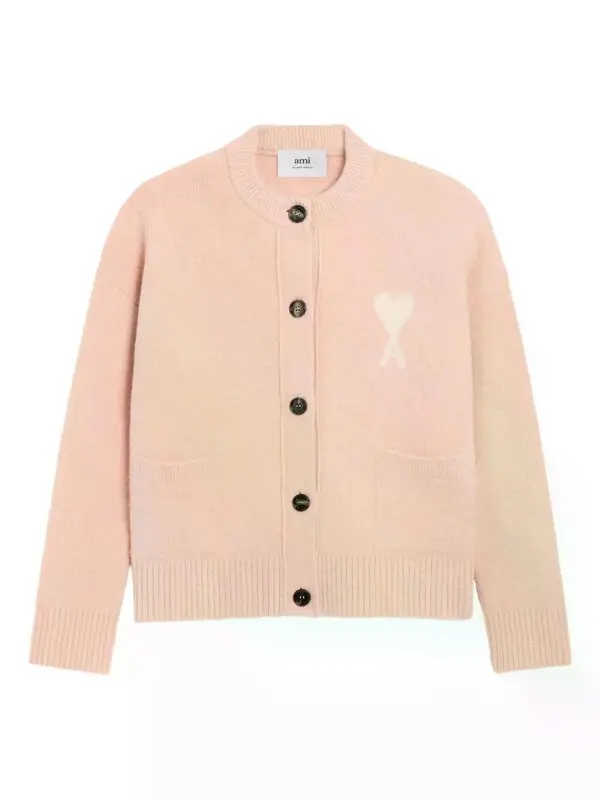 AMI Paris De Coeur Cardigan - Pink