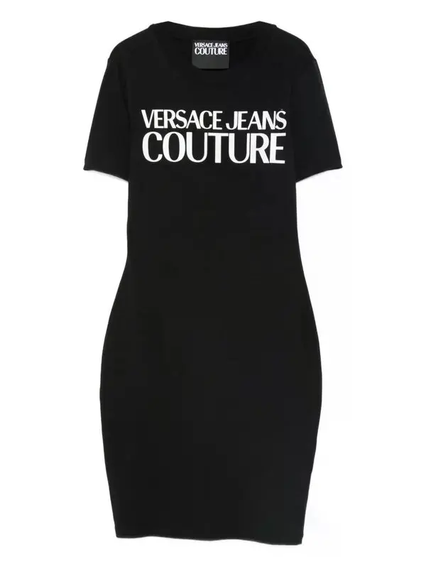 Versace Logo-print Dress - Black