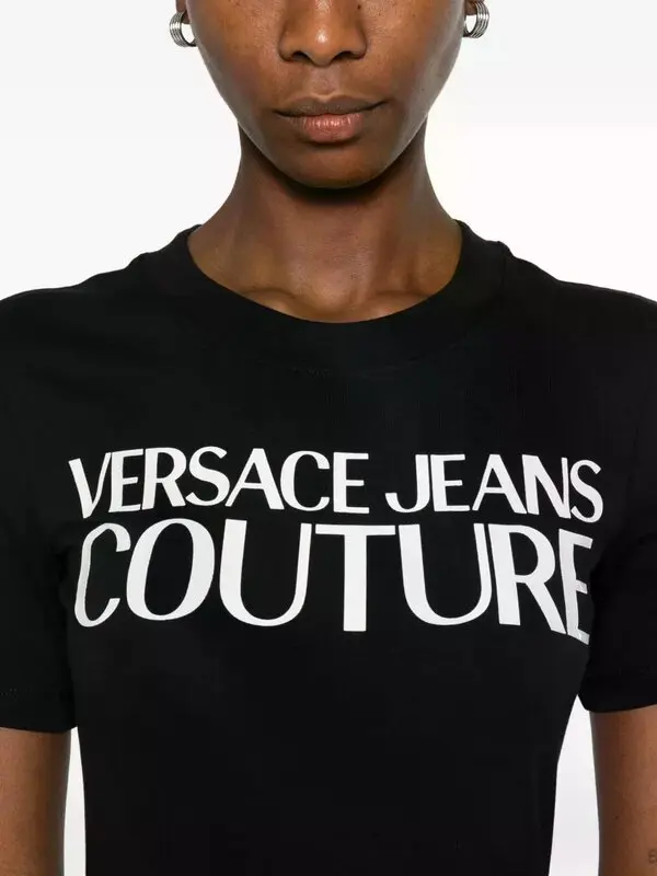 Versace Logo-print Dress - Black