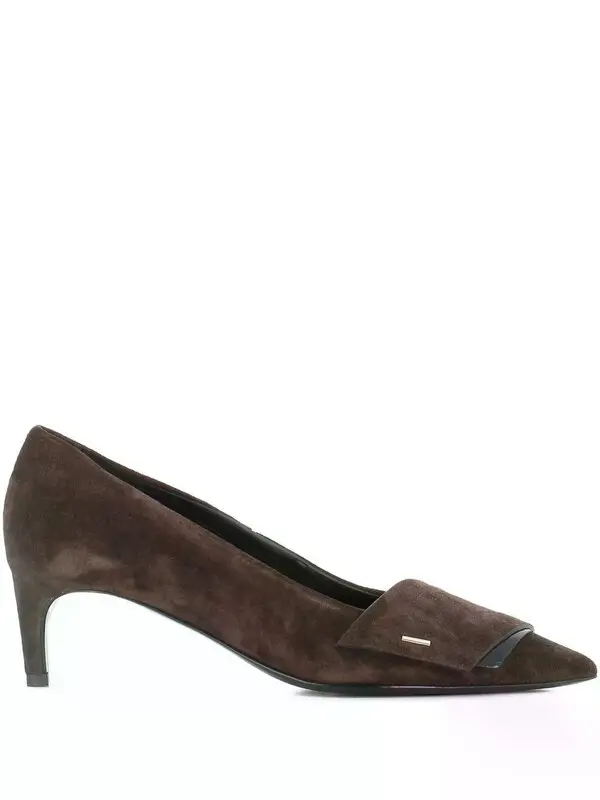 DEL CARLO 55mm Pointed Toe Suede Pumps