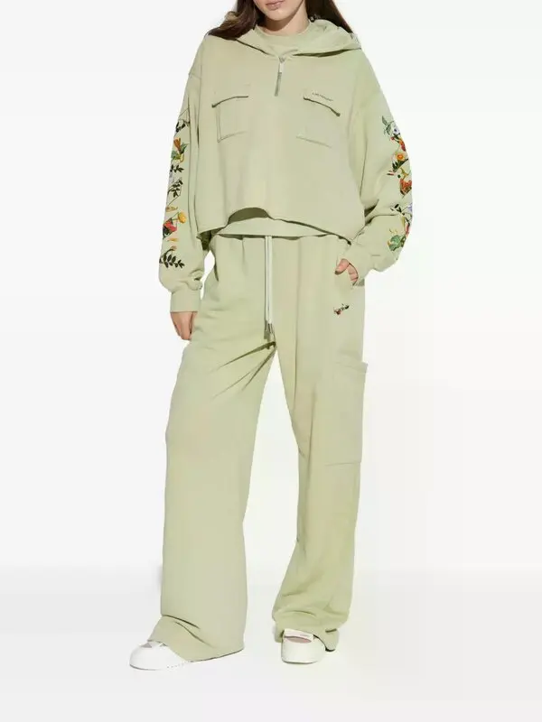 Off-White Floral Hoodie - Green