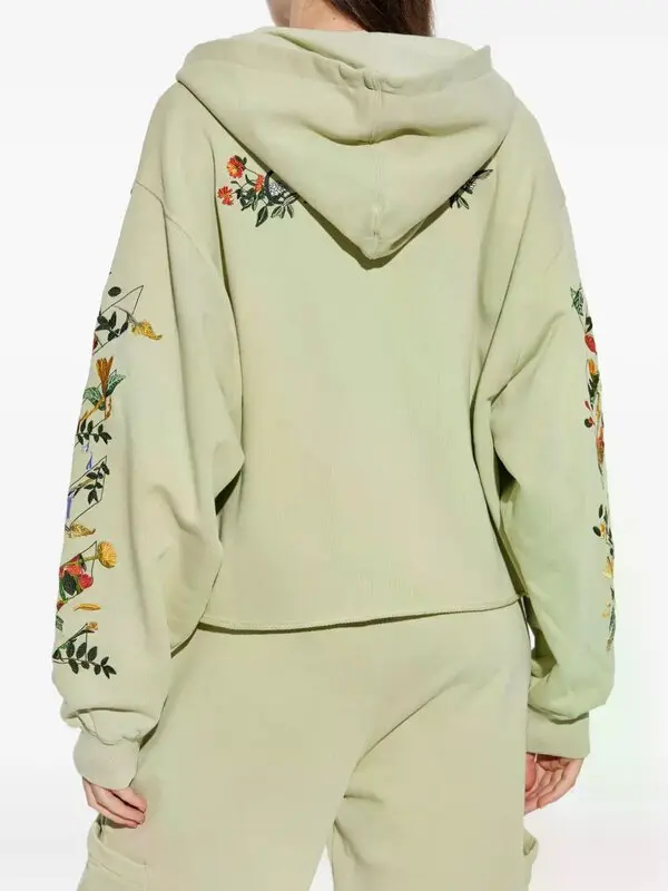 Off-White Floral Hoodie - Green