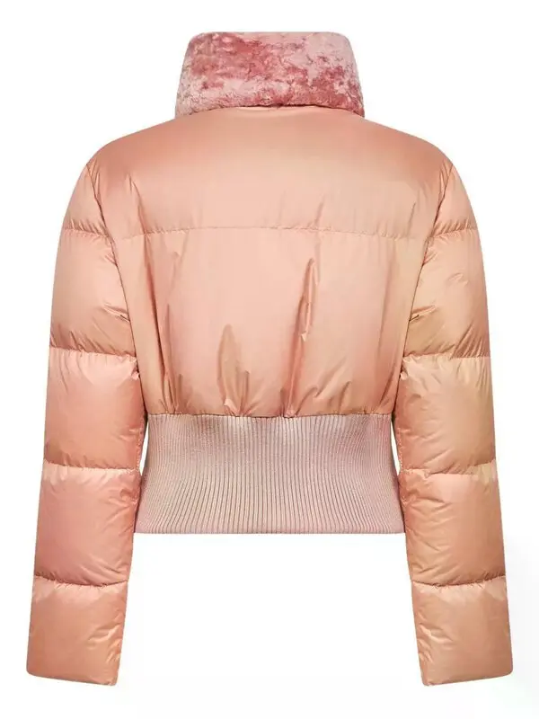 Fendi Quilted Shearling-collar Jacket - Pink