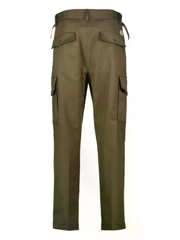 Moncler Pleated Trousers With Logo Patch
