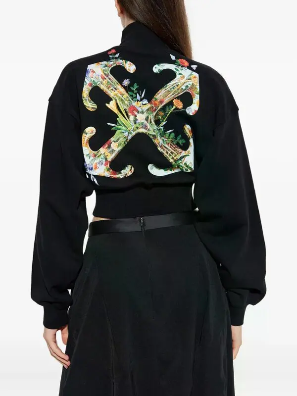Off-White Floral Zip Knitwear
