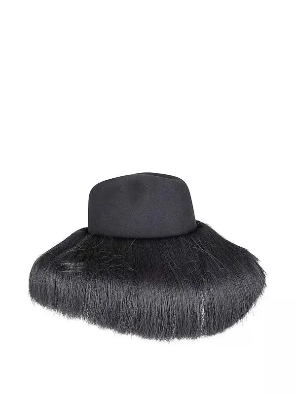 Comme Des Garçons Fringed Wool Hat - Black