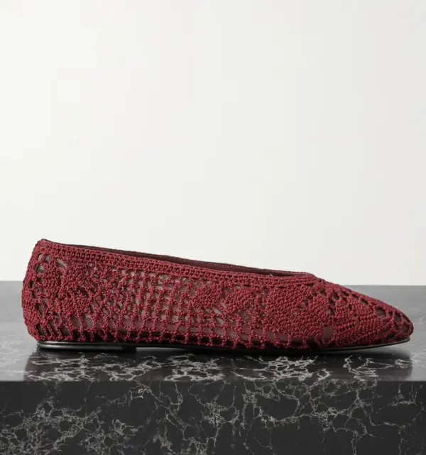 Magda Butrym Crocheted Ballet Flats