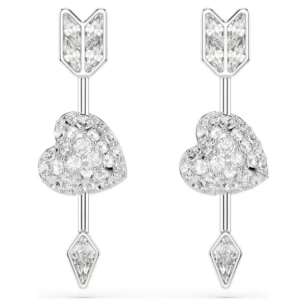 SWAROVSKI Idyllia Drop Earrings With Crystal Pearls And Dancing Stones - White