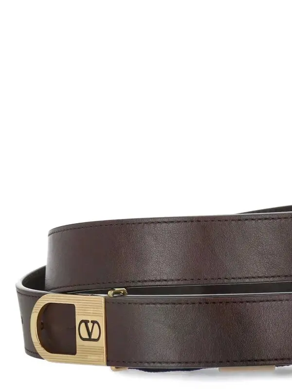 Valentino Garavani Vlogo Signature Belt In Shiny Calfskin