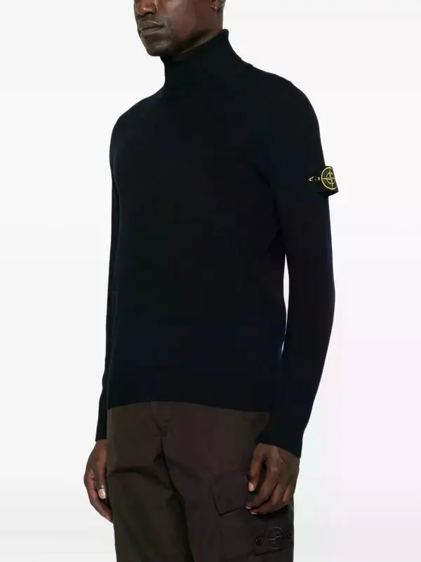Stone Island Logo-patch Turtleneck Sweater