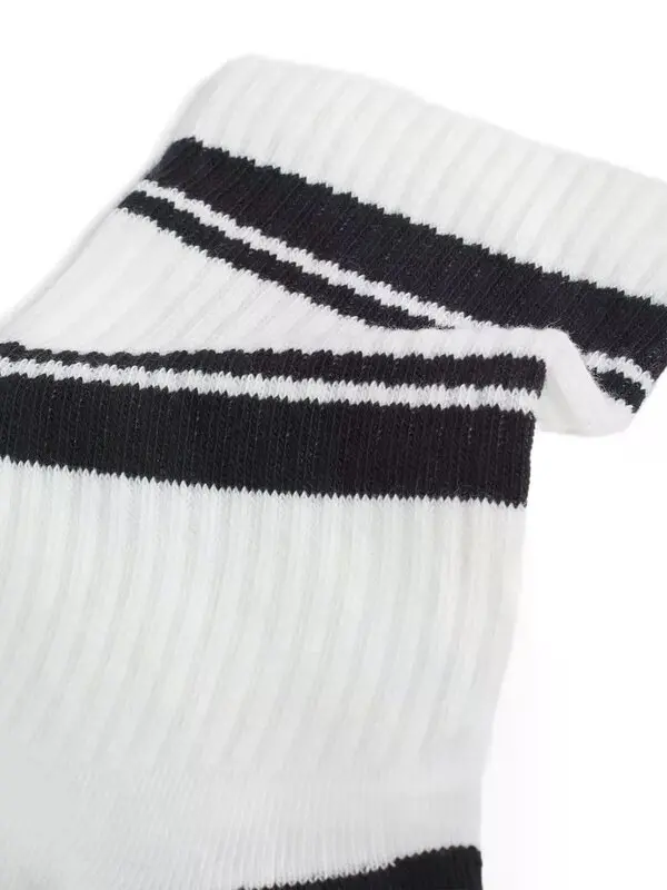 CAFÉ KITSUNÉ Striped Ribbed Socks