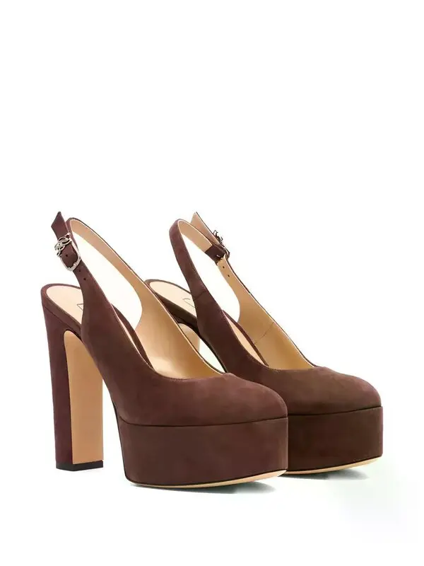 Casadei 130mm Patty Platform Slingback Pumps