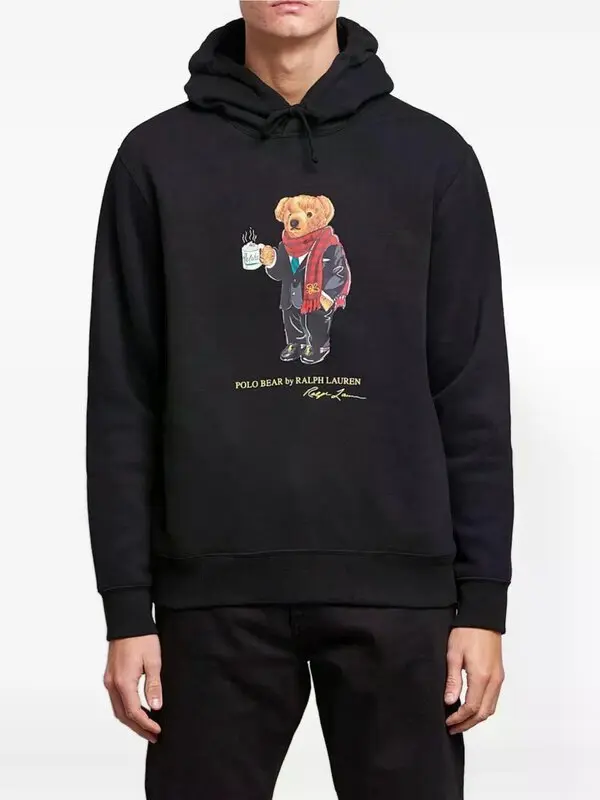 Ralph Lauren Polo Bear Fleece Hoodie - Black | Editorialist