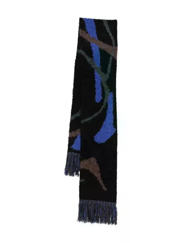 KHOKI Patterned-jacquard Scarf - Black
