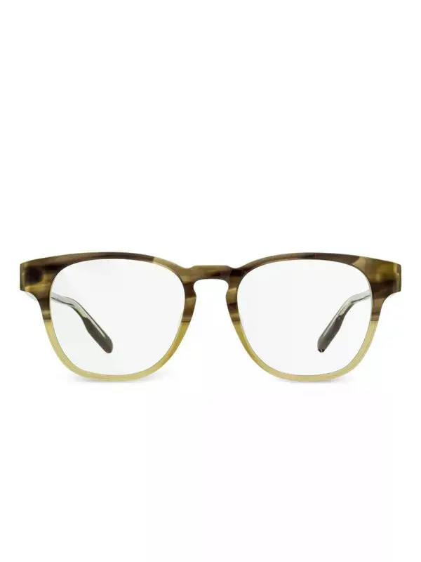 Zegna Keyhole Square Frame Glasses - Brown