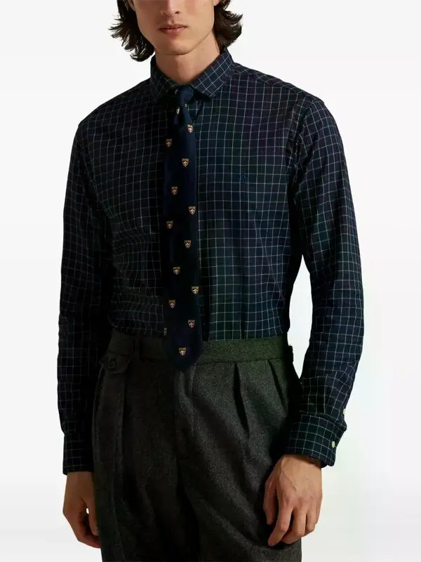 Polo Ralph Lauren Twill Checked Long-sleeve Shirt - Blue