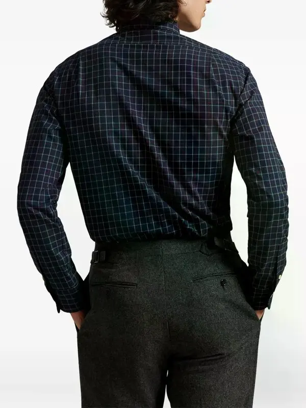 Polo Ralph Lauren Twill Checked Long-sleeve Shirt - Blue