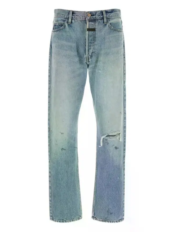 Fear Of God Distressed Light-wash Jeans