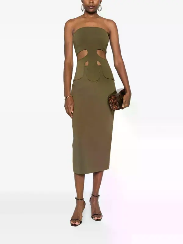 Cult Gaia Brunelo Knit Midi Dress - Green | Editorialist