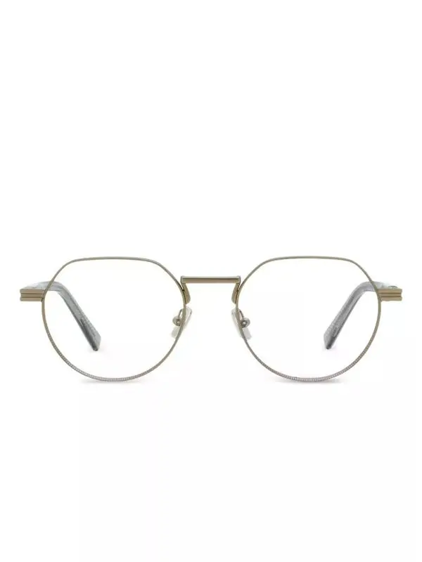Zegna Geometric Single-bridge Eyeglasses - Grey