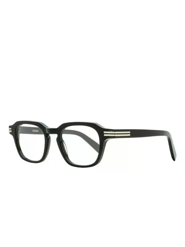 Zegna Keyhole Bridge Rectangular Eyeglasses