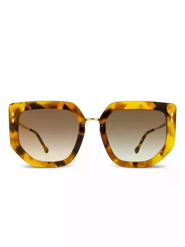 Isabel Marant Geometric-frame Sunglasses - Brown