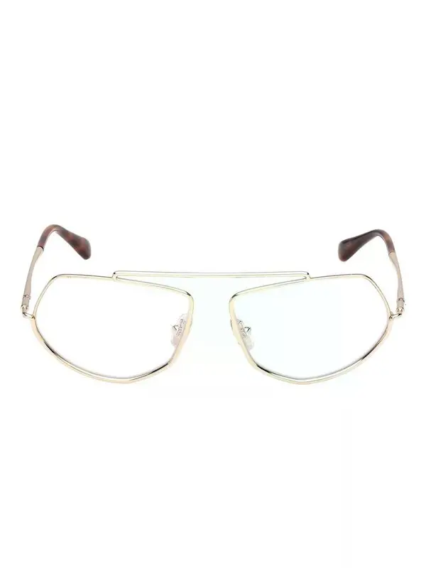 Max Mara Geometric-frame Eyeglasses - Gold