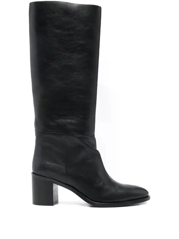 P.a.r.o.s.h Knee-high Block-heel Boots - Black