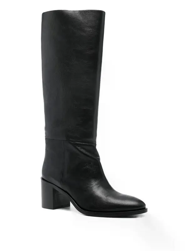 P.a.r.o.s.h Knee-high Block-heel Boots - Black