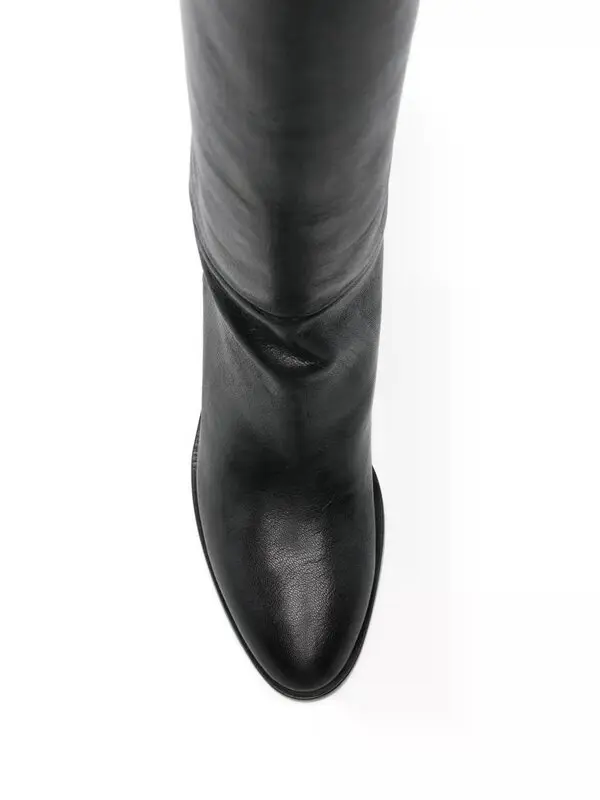 P.a.r.o.s.h Knee-high Block-heel Boots - Black