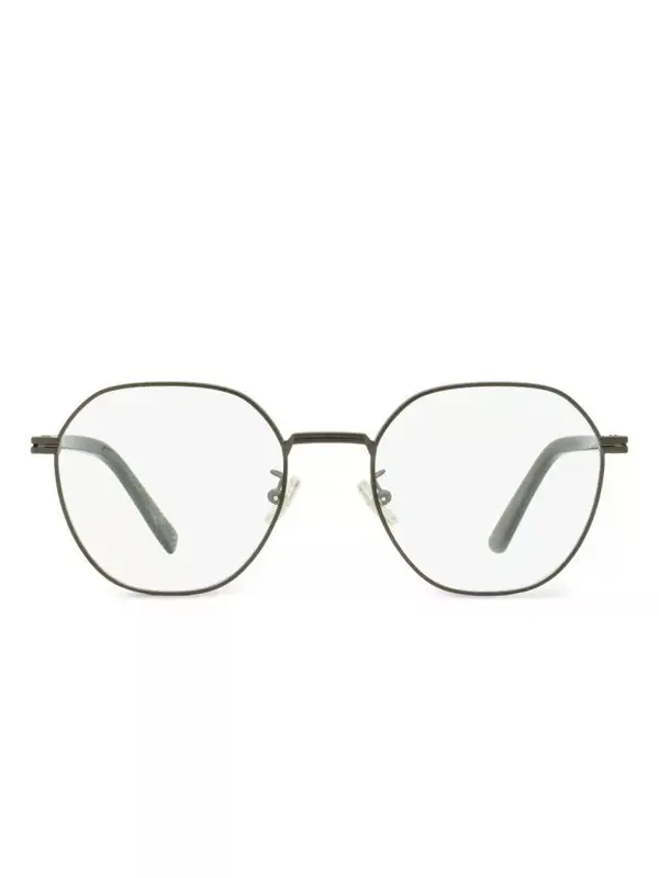 Zegna Geometric Single-bridge Eyeglasses - Grey